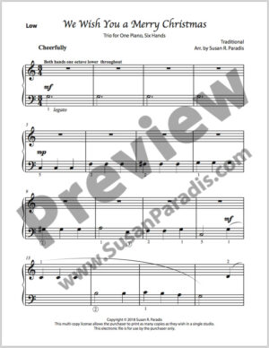 We Wish You a Merry Christmas Trio - Susan Paradis Piano Teaching Resources