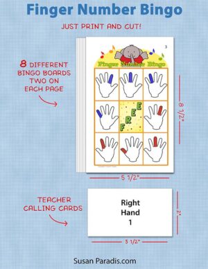 Finger Number Bingo - Susan Paradis Piano Teaching Resources