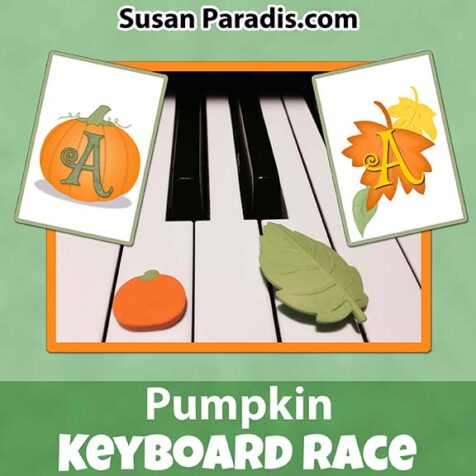 Pumpkin Keyboard Race - Susan Paradis Piano Teaching Resources