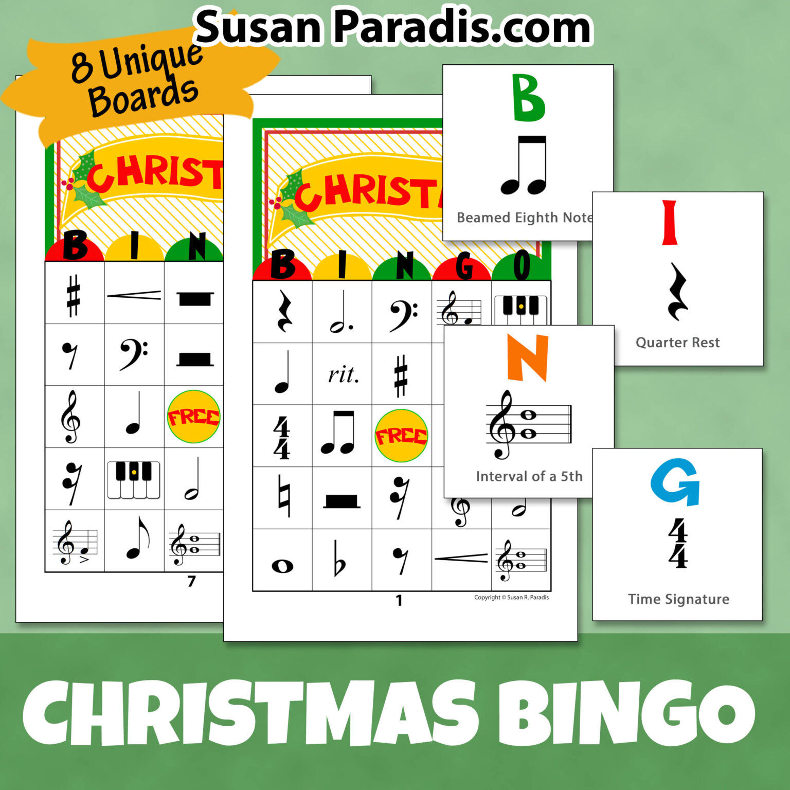 Christmas Bingo - Susan Paradis Piano Teaching Resources